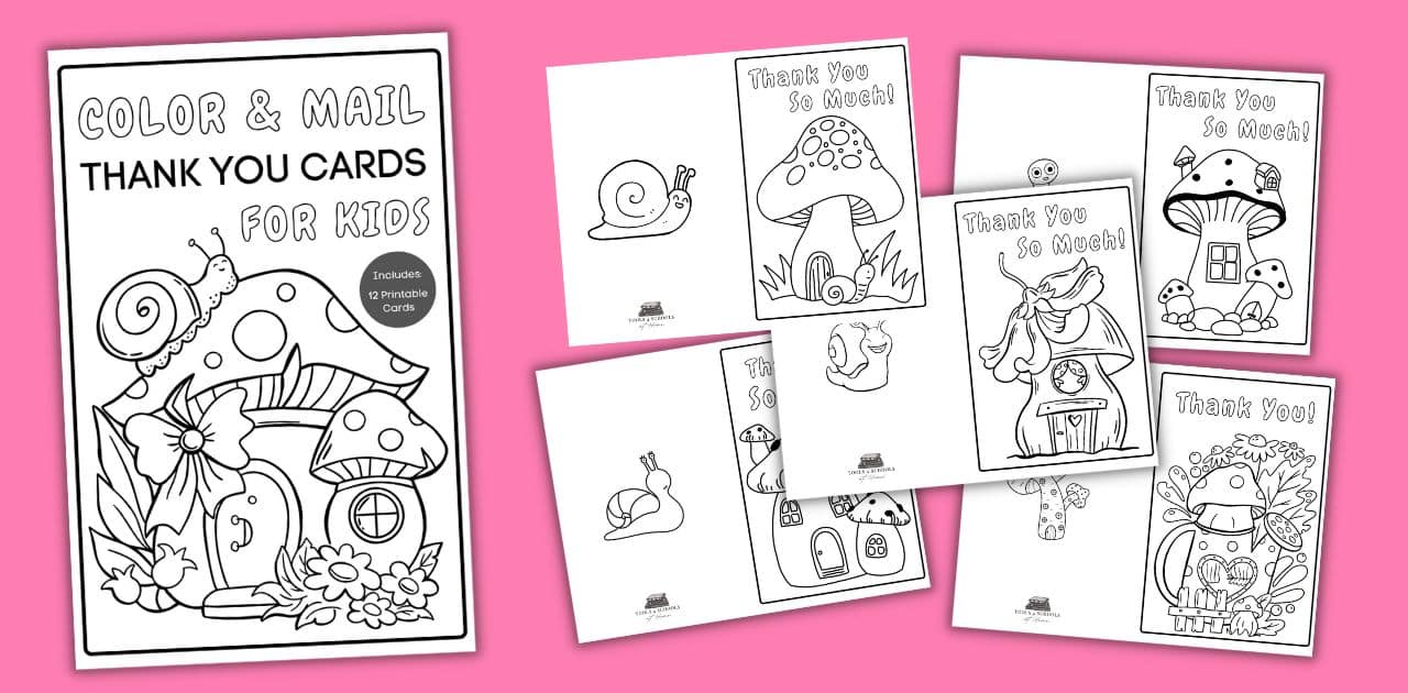 House Coloring Thank You Cards for Kids - Tools 4 Schools at Home